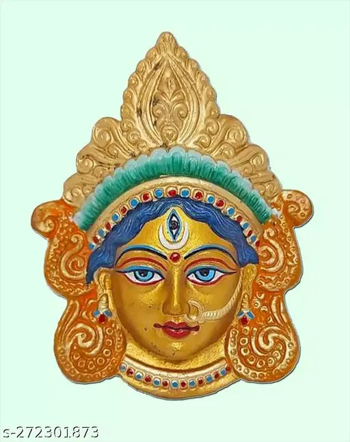 Durga Maa Face Mask Religious Figurine for Home Decoration
